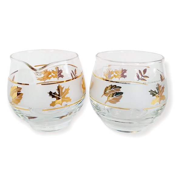 Libbey | Dining | Vintage Libbey Frosted Glass Sugar Creamer Caddy Set ...